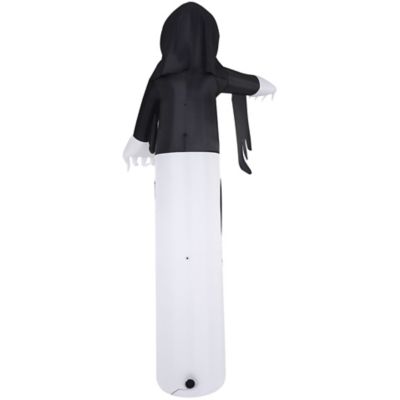 Haunted Hill Farm 12 ft. Tall Pre-lit Inflatable Grim Reaper at Tractor ...