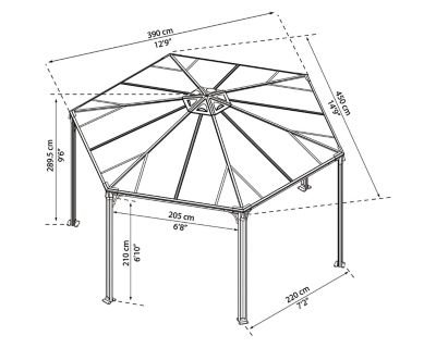 Canopia by Palram Monaco Hexagon Gazebo at Tractor Supply Co.