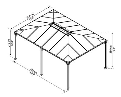 Canopia by Palram Martinique 5000 12 ft. x 16 ft. Gazebo at Tractor ...