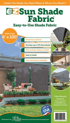 EZ Products Sun Shade Fabric, 6 X 100 ft., Slate Grey at Tractor Supply Co.