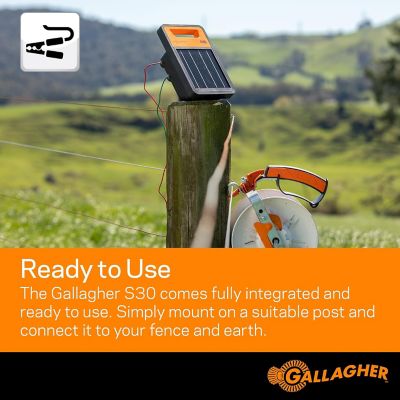 Gallagher 0.3-Joule S30 Lithium Solar-Powered Electric Fence Charger at ...