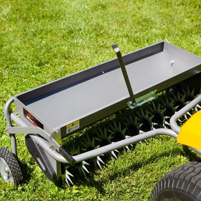 Brinly Tow-Behind 40 in. Combination Aerator Spreader with 3D ...