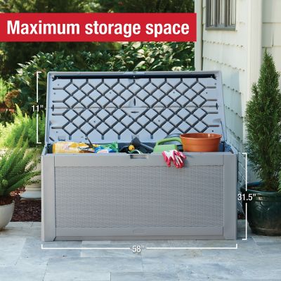 Rubbermaid 134 gal. XL Resin Outdoor Deck Storage Box at Tractor Supply Co.
