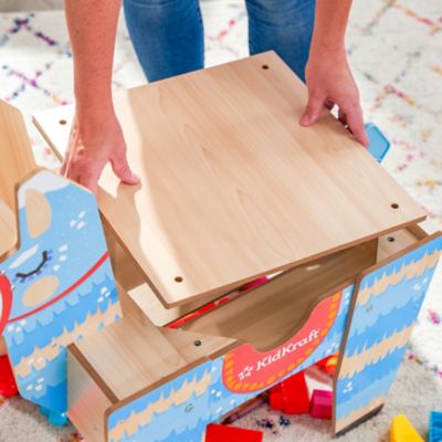 KidKraft Llama Pinata Building Bricks Wooden Table with 50 Blocks at ...