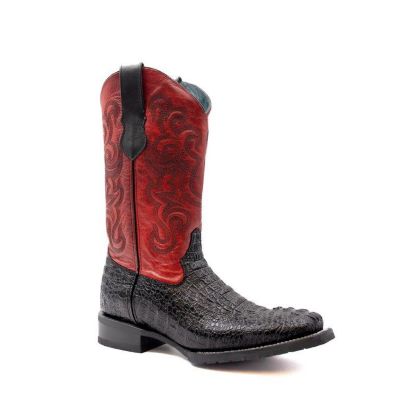 Ferrini Men's Print Caiman Stampede Rubber Sole Boots, 10.5 EE,Black ...