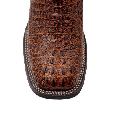 Ferrini Men's Print Caiman Stampede Rubber Sole Boots, 8.5 D,Brown/Blue ...