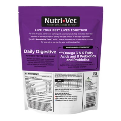 Nutri-Vet Daily Digestive Powder Supplement for Dogs, 1.76 lb., 30 Day ...
