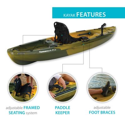 Lifetime 10 ft. 3 in. Tamarack Pro Sit-on-Top Fishing Kayak, Safari ...