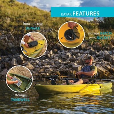 Lifetime 10 ft. 3 in. Tamarack Pro Sit-on-Top Fishing Kayak, Safari ...
