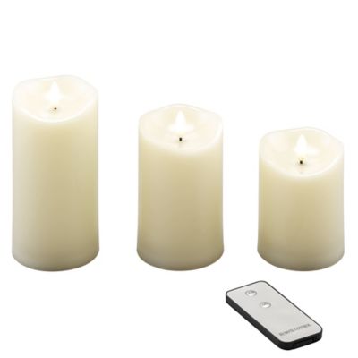 Red Shed LED Flameless Pillar Candle with Remote, 3-Pack at Tractor ...