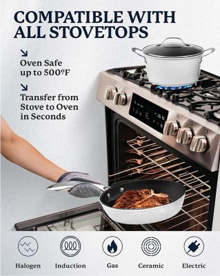 Granitestone Charleston Collection Hammered 15-Piece Cookware Set in ...