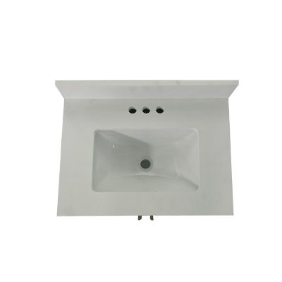 Flash Furniture Bathroom Vanity with Undermount Sink and Open Storage Shelf