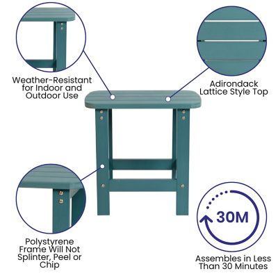 Flash Furniture Charlestown All-Weather Poly Resin Wood Commercial ...