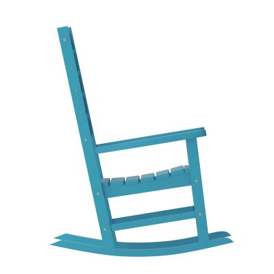 Flash Furniture Manchester Contemporary Rocking Chair, All-Weather HDPE ...