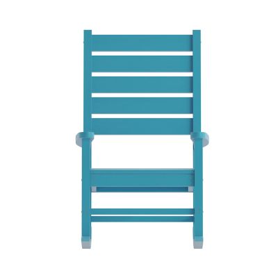 Flash Furniture Manchester Contemporary Rocking Chair, All-Weather HDPE ...