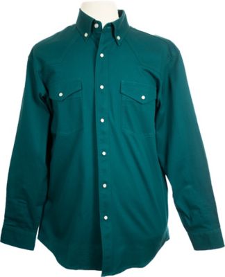 Wyoming Traders Men's Twill Western Work Shirt, M Tall,Teal at Tractor ...