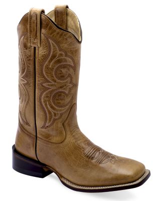 Old West Western Broad Square Toe Boots, 7,Cactus Tan at Tractor Supply Co