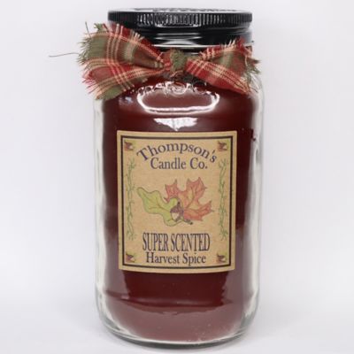 Thompson's Candle Co. Harvest Spice Super Scented Mason Jar Candle, 20 ...