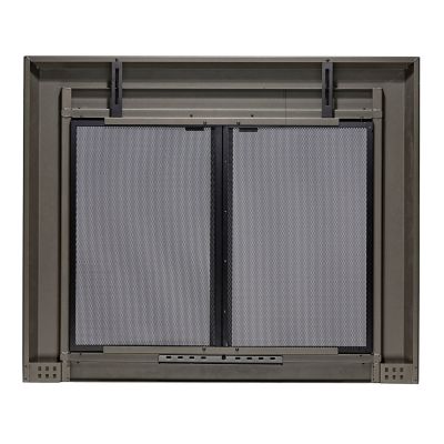 UniFlame Large Logan Cabinet Style Fireplace Doors with Smoke Tempered ...