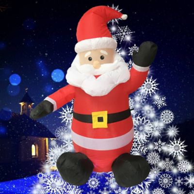 SUPERHUNTER 4 ft. Santa Inflatable Christmas Decoration at Tractor ...