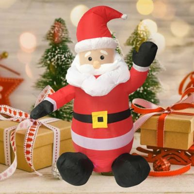 SUPERHUNTER 4 ft. Santa Inflatable Christmas Decoration at Tractor ...