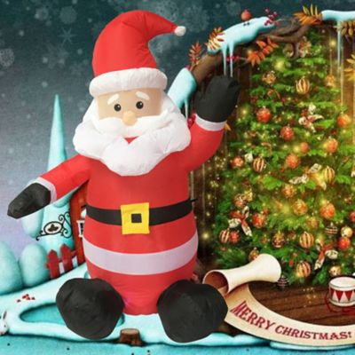 SUPERHUNTER 4 ft. Santa Inflatable Christmas Decoration at Tractor ...