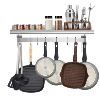 AmGood 12 in. x 48 in. Metal Pot Rack with Shelf at Tractor Supply Co.