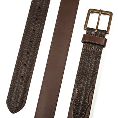 Blue Mountain Men's Leather Western Tab Belt, 2785-200-L - 2353239 at ...