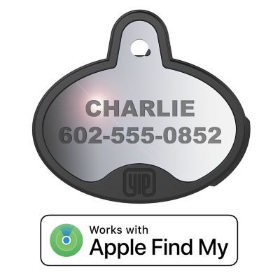 YIP Smart Tag Tracker, Oval, Black, Works With Apple Find My at Tractor ...