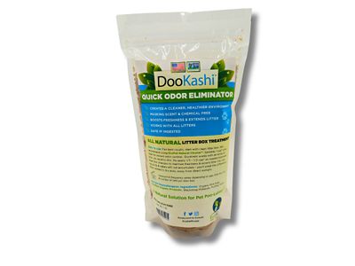 DooKashi Cat Litter Box Natural Odor Eliminator, Litter Additive 1 lb ...