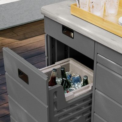 Suncast Insulated Foam Cooler Insert for Outdoor Entertainment Bar at ...