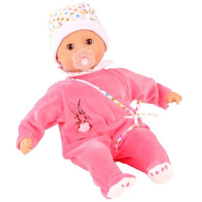 Gotz Muffin Lucky One 13 in. Bald Baby Doll with Blue Sleeping Eyes at ...