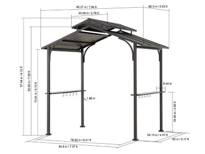 Sunjoy Steel 2-Tier Grill Gazebo Hardtop at Tractor Supply Co.