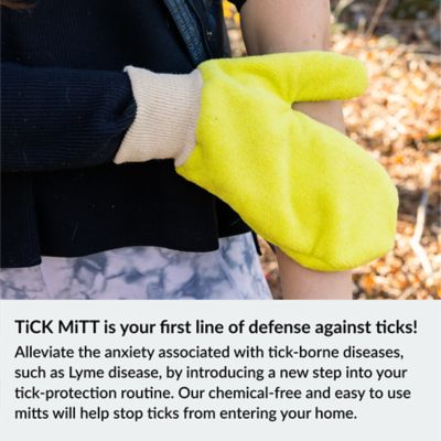 TiCK MiTT Chemical-Free Tick Removal Tool for People and Pets, Yellow ...