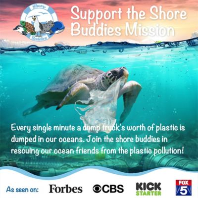 Shore Buddies Shelly The Sea Turtle - 12 in. Plush Toy with Animal ...