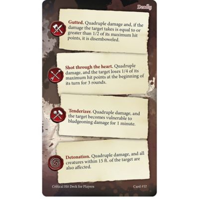 Nord Games Critical Rolls: Boxed Set - 5e RPG Storytelling Cards at ...