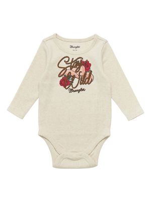 Wrangler Baby Graphic Print Onesie, 3-6 M,White at Tractor Supply Co