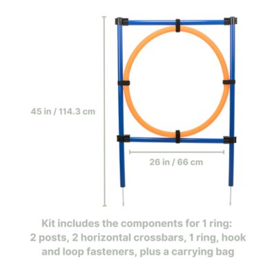 TRIXIE Dog Agility Ring, Portable Dog Hoop, Obstacle Course Equipment ...