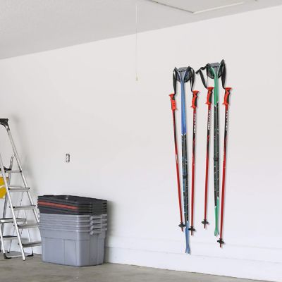 RaxGo Ski Wall Rack, Holds 2 Pairs of Skis & Skiing Poles or Snowboard ...