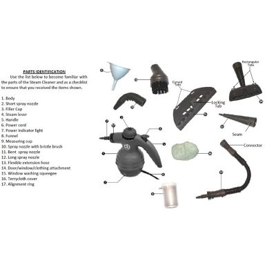 DBTech DB Tech Handheld Multi-Purpose Pressurized Steam Cleaner for ...