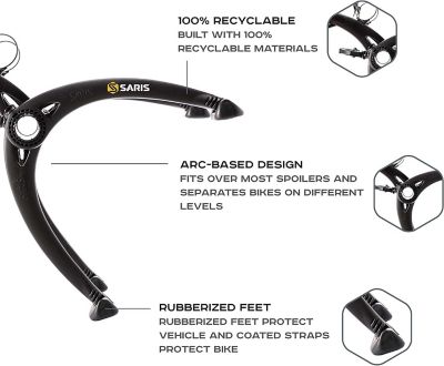 Saris Bike Racks, Bones Car Trunk Bicycle Rack Carrier, Mounts 3 Bikes ...