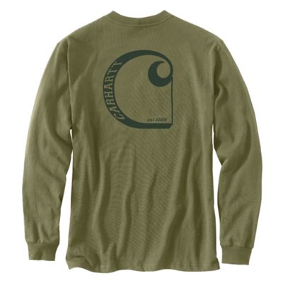 Carhartt Men's Relaxed Fit Logo Graphic Long-Sleeve Work Pocket T-Shirt ...