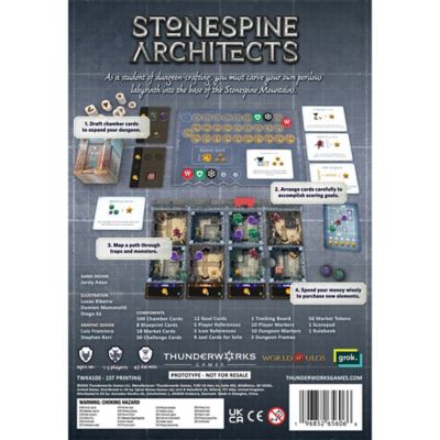 Thunderworks Games Stonespine Architects - Card-Drafting Board Game ...