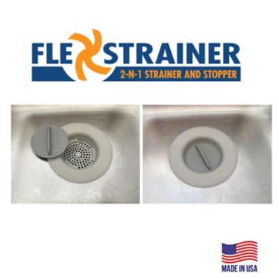 Flex Strainer Kitchen Sink Drain Strainer & Stopper, Grey, 1 pk. at ...