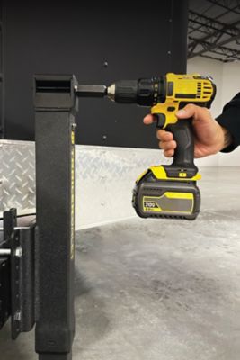 Trailer Valet 7,000 lb. Lift Square Leg Side-Mount Jack, Drill-Powered ...