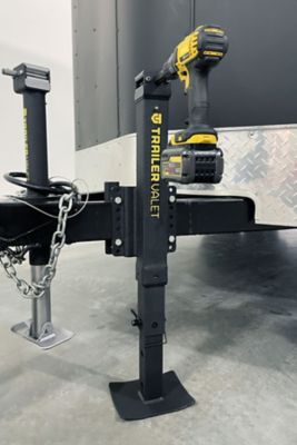 Trailer Valet 7,000 lb. Lift Square Leg Side-Mount Jack, Drill-Powered ...
