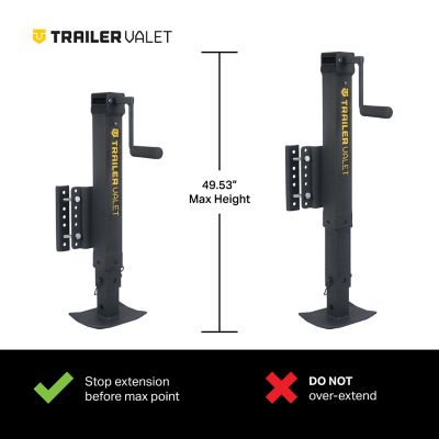 Trailer Valet 7,000 lb. Lift Square Leg Side-Mount Jack, Drill-Powered ...