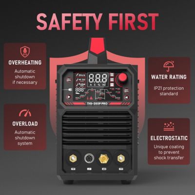 YesWelder 110V/220V Dual Voltage 200A Stick/DC TIG/Pulse TIG 3-in-1 ...