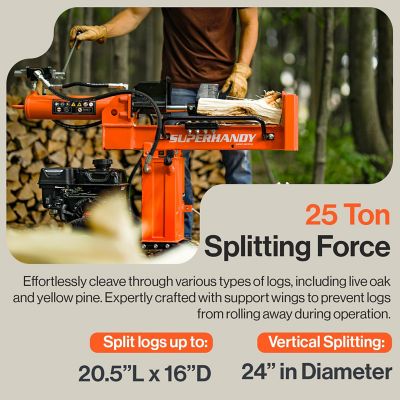 SuperHandy Hydraulic Log Splitter 25 Ton TRI-GUO096 at Tractor Supply Co.