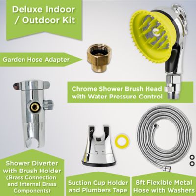 Wondurdog Deluxe Indoor / Outdoor Dog Wash Kit for Shower and Garden ...
